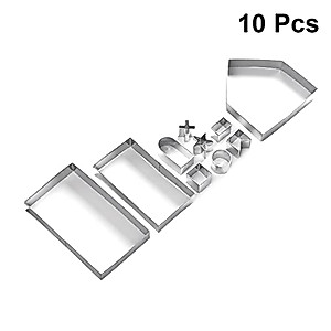 Hemoton 20 Pcs Christmas Baking Cutters Gingerbread House Cookie Cutter Chocolate House Cutter Stainless Steel Cookie Cutter Cookie Molds Christmas Cake Mould Small Cake Mold 3d