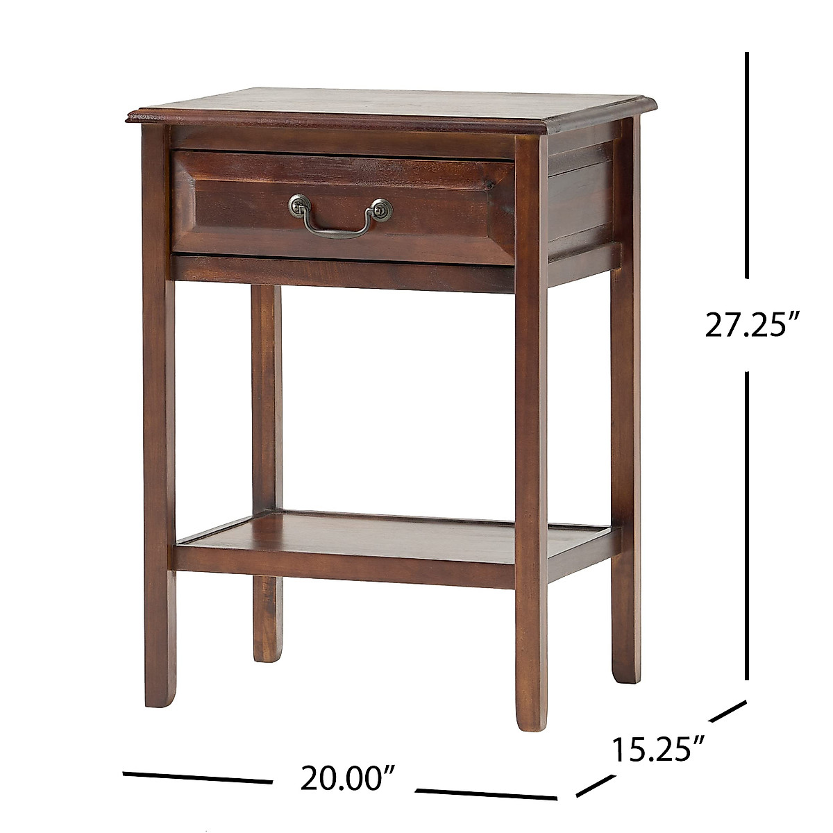 Christopher Knight Home Banks Acacia Wood Accent Table, Brown Mahogany