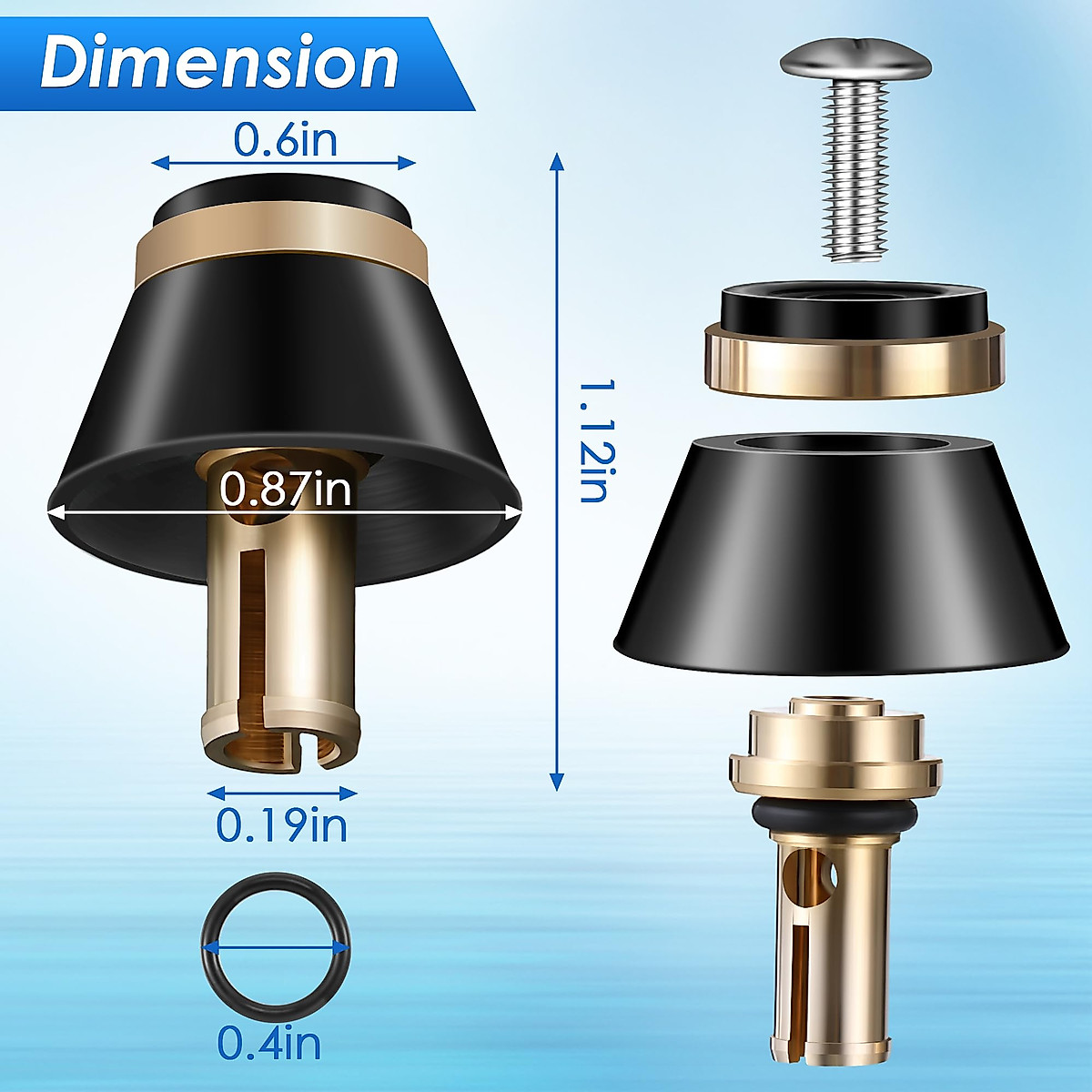 Ceoighe 2 Pack Springless CHK Valve Replacement for PK2016 420 Series, Springless Check Assembly Compatible with Arrowhead Frost-Proof Wall Hydrants, Repair Parts for Stem Assembly