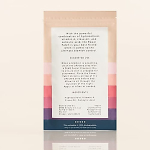 DIME Beauty Power Patch, 48 Count - Hydrocolloid Pimple Patches, Zit Spot Blemish Aid with Salicylic Acid, Vitamin A, and Clove Oil