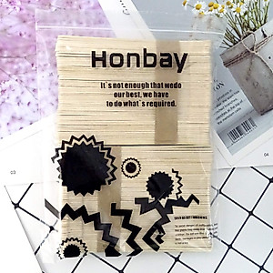 Honbay 100PCS Wooden Wax Sticks Wax Spatulas Applicator Sticks for Face Lip Hair Eyebrow Removal (4.9 Inch)