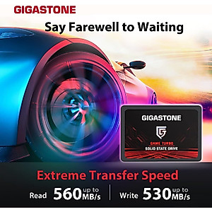 Gigastone SATA SSD 256GB (2-Pack) 2.5 inch SSD 520MB/s Upgrade Laptop PC Memory and Storage PS4 HDD Replacement 2.5" Internal Solid State Hard Drives SATA III SLC Cache 3D NAND Game Turbo Performance