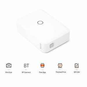 SLNFXC Portable Label Maker Wireless Bluetooth Label Printer for Phone Office Home Name Tape Sticker