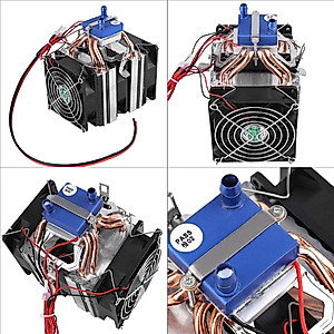 DC 12V Thermoelectric Cooler Peltier System Semiconductor Refrigeration Water Chiller Cooling Device for Fish (180W for 40L)