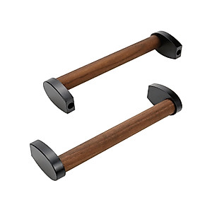 Antrader Cabinet Pulls,Walnut Wood Cabinet Handles, Hole Centers:5"(128mm),Pack of 4