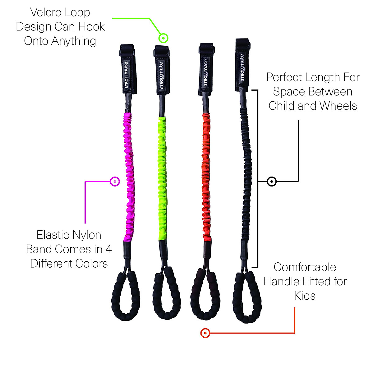 Stroller Handle | Leash Alternative | Child Lead Accessory for Strollers, Wagons, Backpacks | Close Proximity Safety Tether for Toddlers | Comfy Handle Designed to Let Children Stay Close