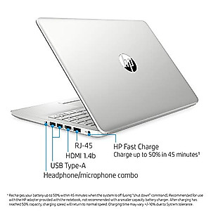 HP 14" HD Laptop Computer, AMD Ryzen 3 3250U up to 3.5GHz (Beat i5-7200U), 128GB SSD, 8GB DDR4 RAM, WiFi, Bluetooth, HDMI, Webcam, Windows 10 S, Online Class Ready