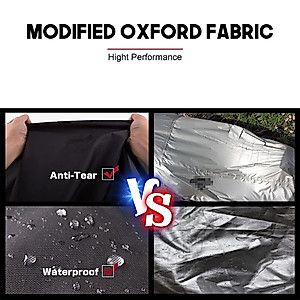 Wanoni's Kayak Cover Heavy Duty Waterproof Canoe Cover – UV Resistant Fishing Boat Cover for Outdoor Storage (9.3-18ft) (Gray, Suitable for 9.3-10.5ft Kayak)