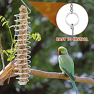 2 PCS Parrot Treat Holder,Stainless Steel Bird Food Skewer Bird Food Holder for Parrot Parakeet Cockatiels