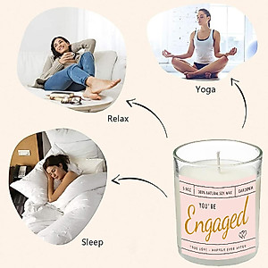 TEAMAS 2 Pack Engagement Candle Gift for Couples,Bridal Shower Gift,Engagement Gifts for Women, Engaged Gifts for Her, Engaged Candle