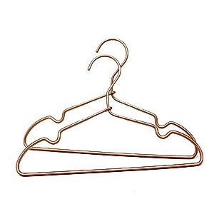 Koobay Premium 12.5" Rose Gold Children Display Kids Coat Hangers, Heavy Duty Baby Hangers, for Closet Organization ,Coat Shirt Clothes Hangers, 10PACK