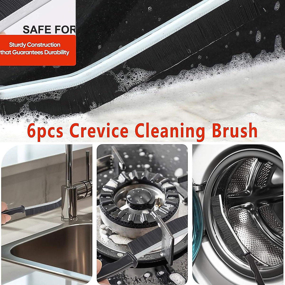 Gap Cleaning Brush, Dead Corners Multifunctional Brushes,Bathroom Crevice Gaps Cleaning Brush，Clean The Dead Corners of Bathroom Kitchen Tiles for Bathroom Kitchen Tiles Window Slots (5pcs)