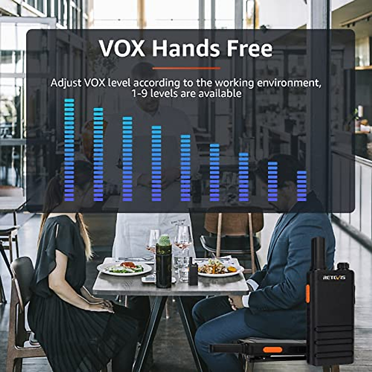 Retevis RT22P,New Version of RT22,Walkie Talkies with Earpiece and Mic,Two-way Radios Rechargeable,Lightweight,1620mAh,Clear Sound Earhook Headset,Handsfree Walkie-Talkie for Retail Restaurant(6 Pack)