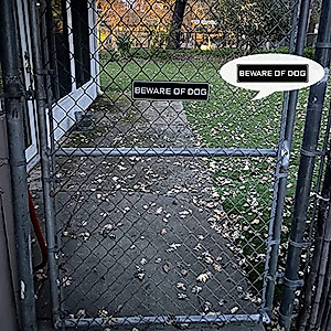 Beware of Dog Sign Aluminum Not Responsible Warning Caution Dog Sign Rust Resistant Weatherproof Sign for Yard Garden Indoor Outdoor Use, 3 x 12 Inch