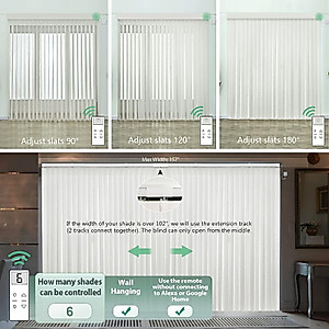Yoolax Motorized Vertical Sheer Shade Compatible with Alexa (White)