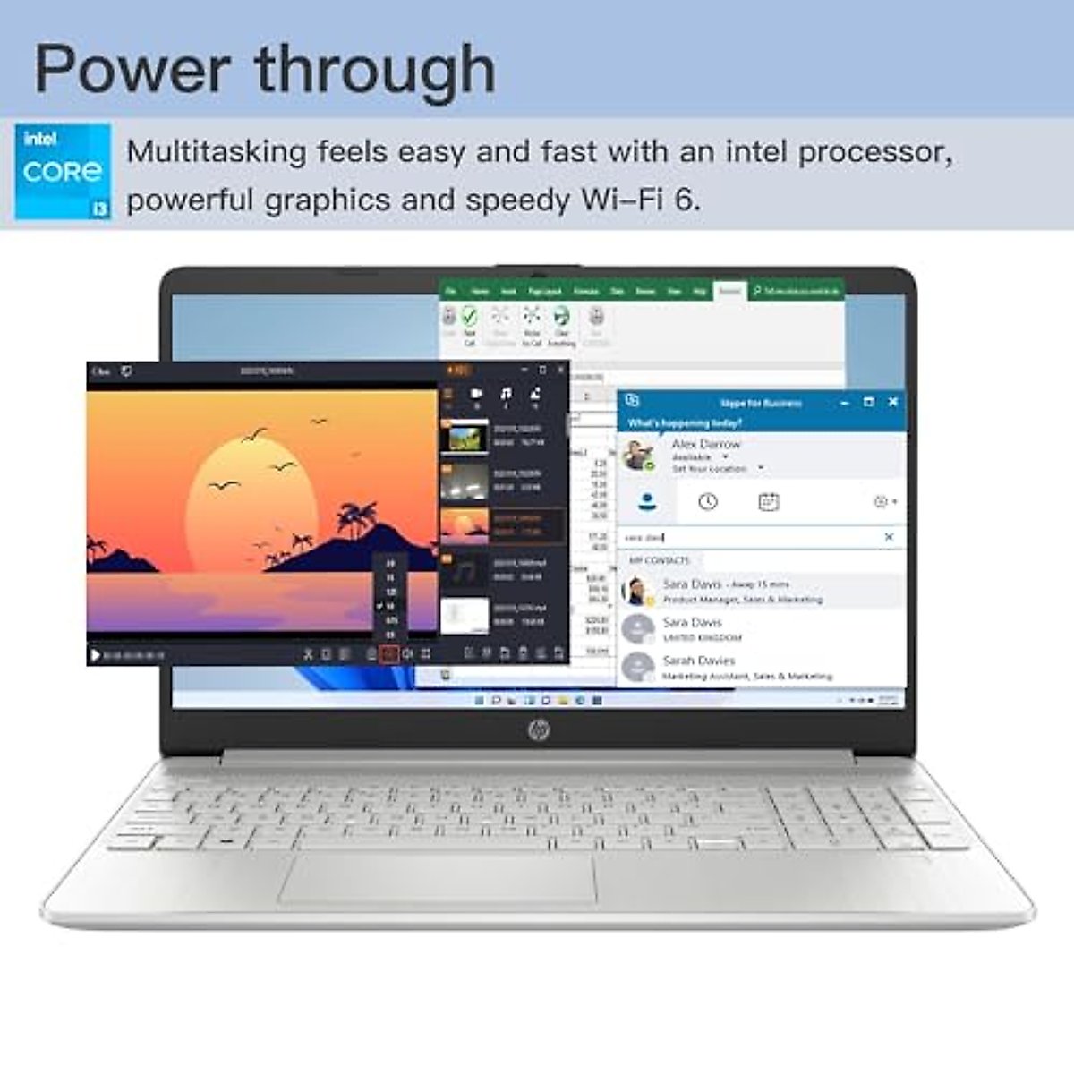 HP Newest 15.6" Touchscreen Laptop, Intel 6-Core i3-1215U Processor, 8GB RAM, 512GB SSD, Intel UHD Graphics, WiFi, Fast Charge, HDMI, Thin & Portable, Long Battery Life, Windows 11 Home