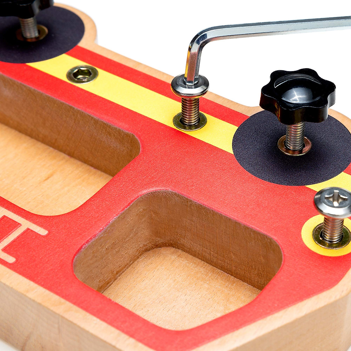 Montessori Screwdriver Set with Bolt Board. Toddler Tool Set with Real Tools for Kids Who Love Fire Truck Toys. Wooden Montessori Toys for 3, 4, 5 Year Olds. Fine Motor Toy for Preschool Learning.