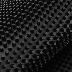 FUNSUEI 5 Pack 12 x 18 Inches Bar Service Mat, Silicone Bar Mats, 1cm Thick Heavy Duty Bar Mat PVC Dish Drying Mat Bartender Countertop Accessories for Cocktails, Coffee, Drink Spills, Black