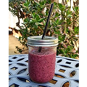 No Worries Atoll Reusable Metal Stainless Steel Straw Set of 12 Short 6” Cocktail 8.5” Smoothie and 10.5” Tumbler Drinking Straws Black and Silver Home Bar Backyard Essentials