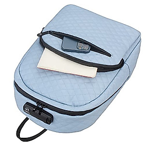 FIREDOG Travel Backpack Purse, Blue Mini Backpack Fashion Casual Small Backpack for Women with Lock