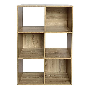 PACHIRA E-Commerce US 6 Cube Storage Organizer Unit Shelf, Closet Cabinet, Bookshelf File Organizer Rack in Living Room, Bedroom, Study,Oak