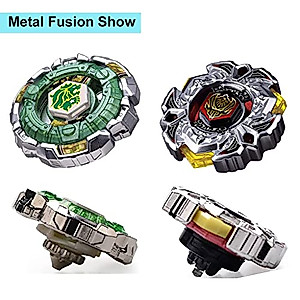Burst Battle Metal Fusion Turbo Evolution Set with 4D Launcher Set Toys for Prime Boys Pegasus Battling Top