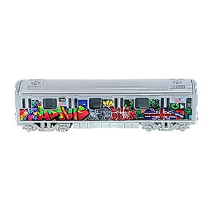 MTA New York City Metro Subway with Latino Union Jack Graffiti 7" Diecast Model 1:100 Scale