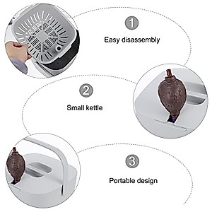 UPKOCH 1 Set Mini Small Trash Can Wastebasket Tea Residue Filter Bucket Tea Residue Garbage Can Chinese Tea Accessory Garbage Container Recycle Bin for Kitchen Home Grey