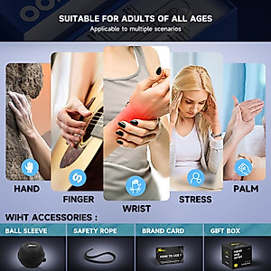 XMALL Wrist Power Gyro Ball, Hand Forearm Strengthener, Wrist Trainer, Auto-Start Colorful Lighting (Black)