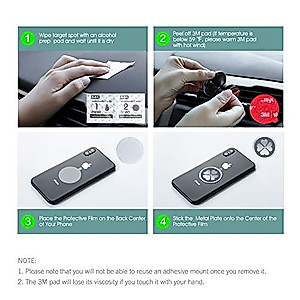IKOPO [2 Pack] 【Metal】 Magnetic Phone Holder for Car Dashboard, Universal Cell Phone Mount for Car with Strong Magnet