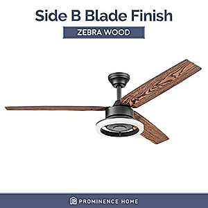 Prominence Home 51461-01 Orbis Ceiling Fan, 52, Matte Black