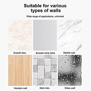 Adhiper Stainless steel heavy-duty wall-mounted broom and mop rack with hooks, mop rack and broom rack storage rack, suitable for bathroom, kitchen, room, hotel (4 pcs/silver)