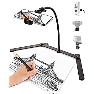 Adjustable Phone Tripod, Phone Stand for Recording, Overhead Phone Mount, Tabletop Tripod for Cookie Decorating and Teaching Online Live Streaming and Showing Drawing Sketching Cooking Recording