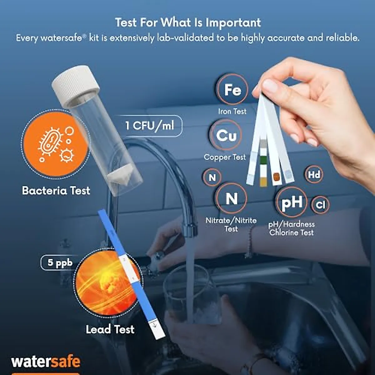 Watersafe The Original Water Testing Kit for Drinking Water, Well and ...