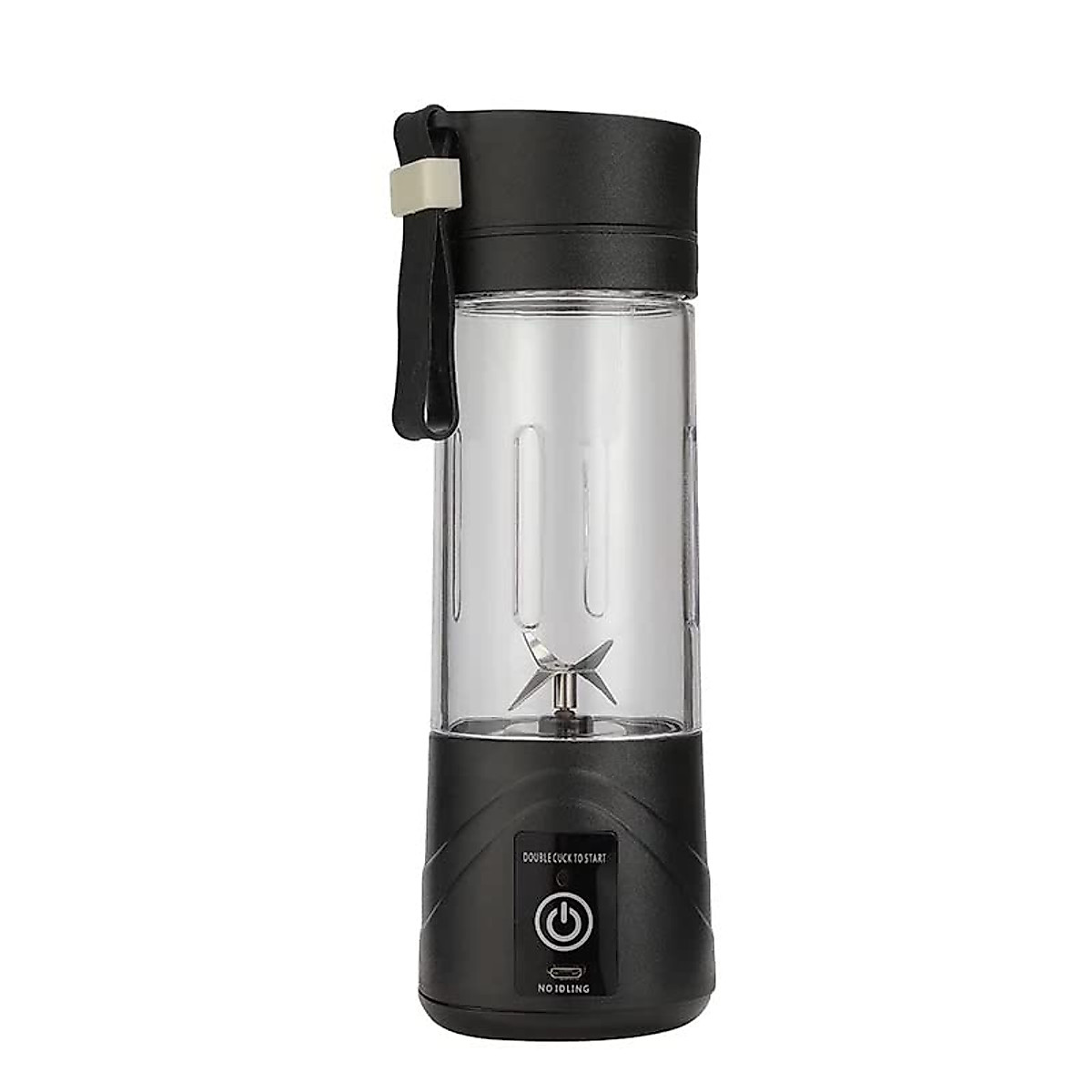 Portable Blender, 13.5 Oz Personal Size Juicer Cup for Smoothies and Shakes, USB Rechargeable with Six Blades, for Sports Travel and Outdoors - Blue,black,green,pink,yellow,purple super blender. (black)