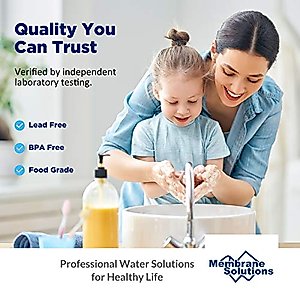 42 Pack of 10 Micron 10"x2.5" String Wound Whole House Water Filter Replacement Cartridge by Membrane Solutions, Universal Sediment Filters for Well Water, Compatible with WFPFC4002, CW-F, CW-MF, WP-5