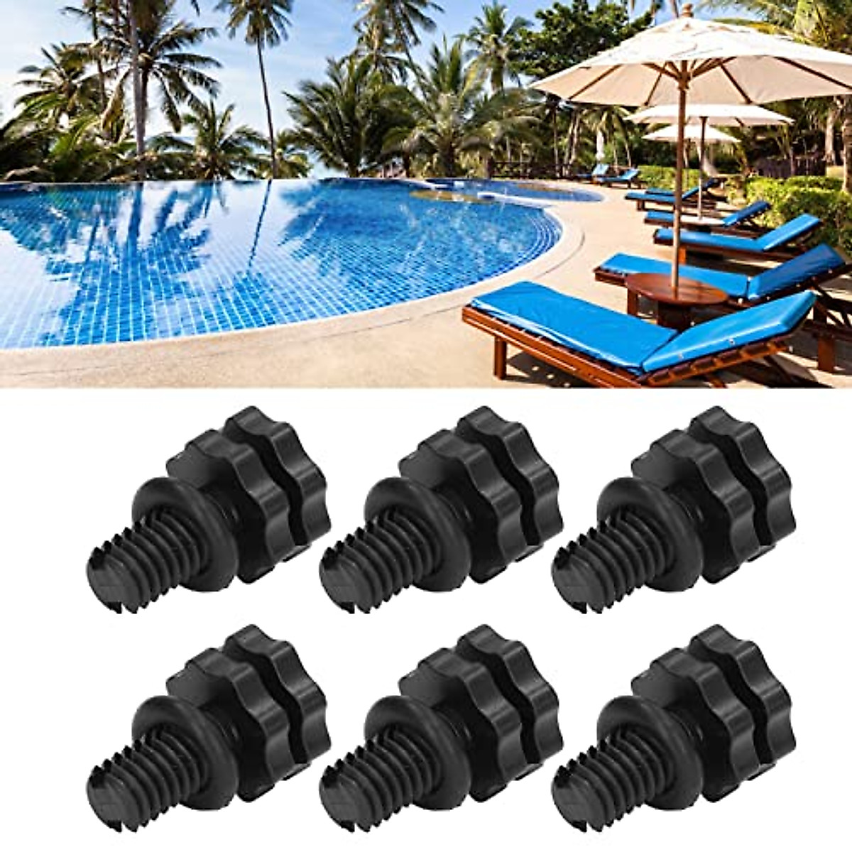 Household garden products 6Pcs Vent Valve Air Safety Exhaust Pool Filter Accessory Set Kit for DE Pool Cleaning Tools