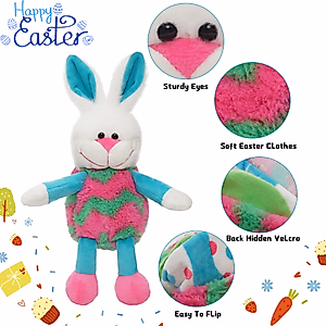 HO-EF Bunny Stuffed Animal, 8.5" Plush Bunny with Floppy Ears, Machine Washable& Softness, Pink Rabbit Toys for Girls Boys Kids Babies Great Birthday Gifts Decorations