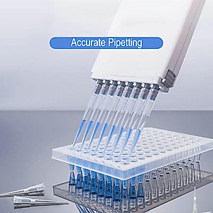1000ul Pipette Tips - Universal Pipette Tips，with Box RNase/DNase Free & Pyrogen Safe, 96 Tips/Rack Pk x 10 Racks (960 Tips)