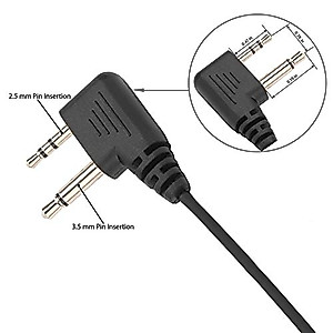 COISOUND Two Way Radio Earpiece |Walkie Talkie Headset Compatible Midland AVPH4,Ear-Clip Two Way Headset for Midland Walkie Talkie Earpiece(Black Pair)