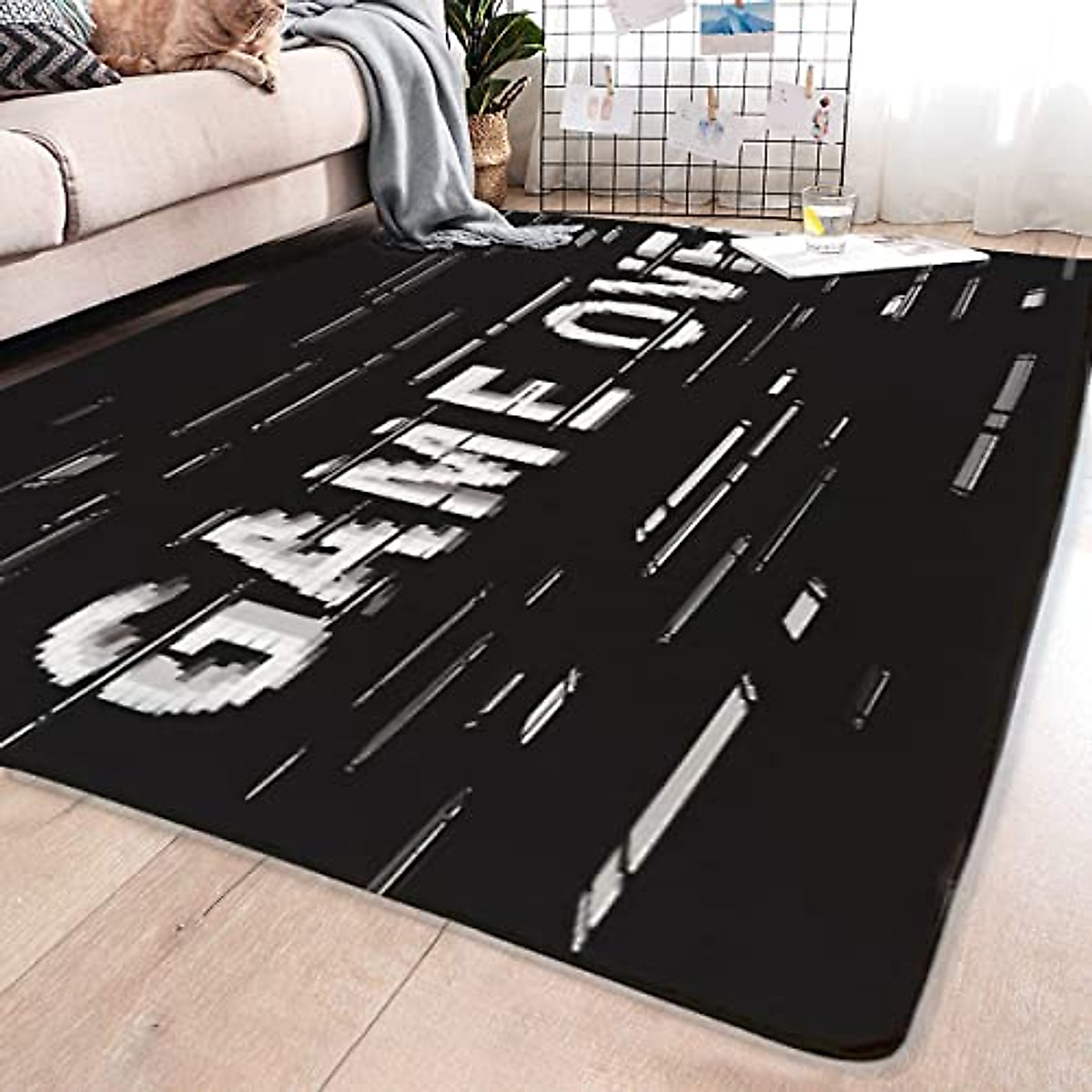 LUCKYLEI Large Game Area Rugs 3D Gamer Carpet Decor Game Printed Living Room Mat Bedroom Controller Player Boys Gifts Home 19.7x31.5inch(50x80cm)small