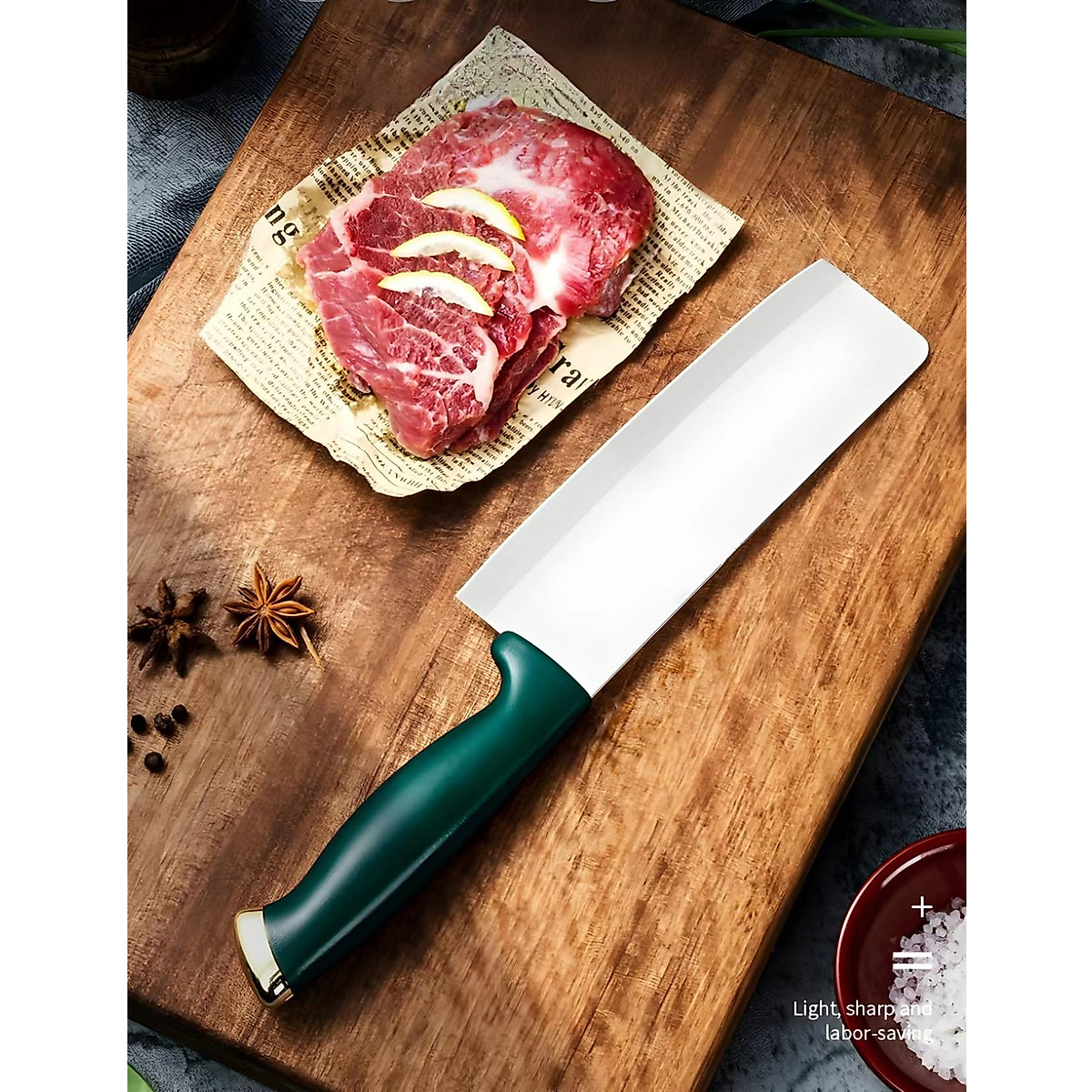 DESIAR Ceramic Knife 6.5 inch Vegetable Knife for Kitchen+Sharp Chopping Knife +Ceramic Cutting Knives with Sheath Cover+Easy To Clean Chef Butcher Knife With Gift Box (green)