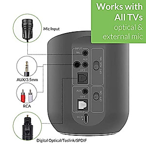 Avantree Orbit & Torus, New Bluetooth 5.0 Audio TV Wireless Transmitter w/LCD Display and Wearable Wireless Speaker with Retractable Earbuds aptX HD 3D Surround Stereo for TV