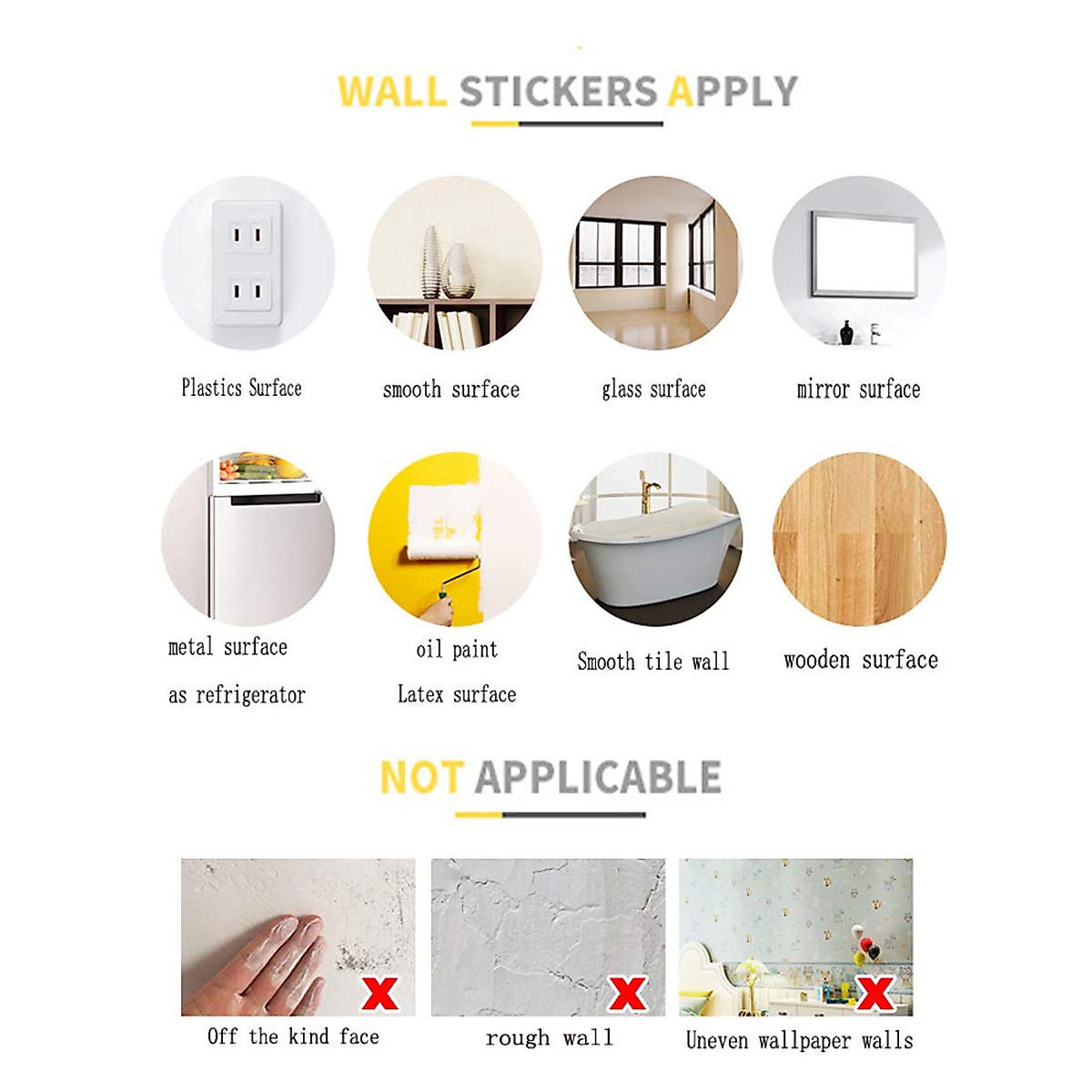 Smiling Moon Stars Clouds Wall Decals Peel and Stick Stickers Art Mural Decor for Home Dorm Party Nursery