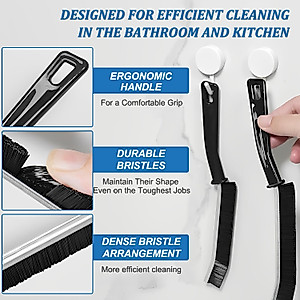 4 Pieces Gap Cleaning Brush, Hard Bristle Crevice Cleaning Brush, for Hard-to-Reach Areas in Bathrooms, Kitchen Tiles, Window Slots, Etc