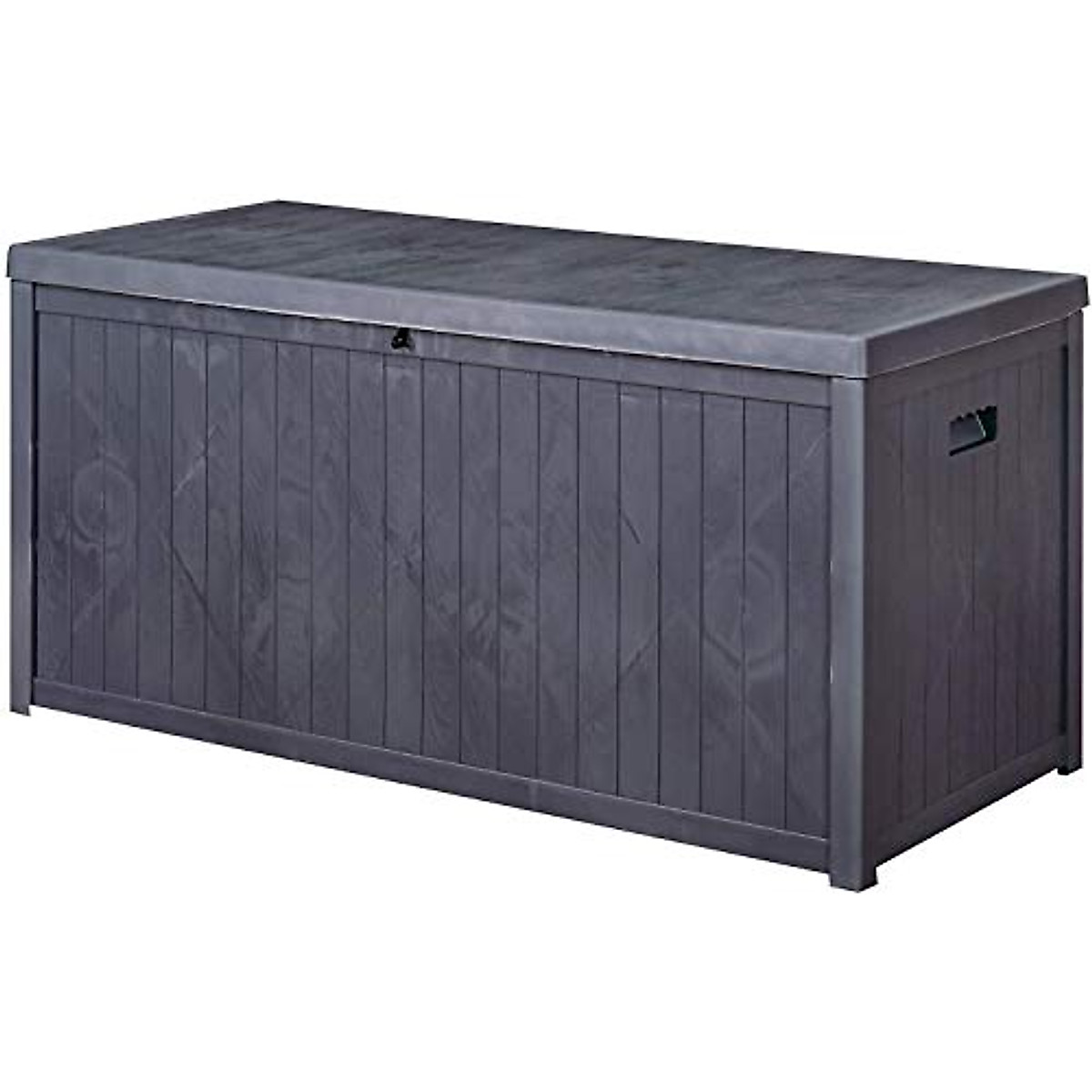 Wonlink Plastic Deck Box - Waterproof 120 Gallon Outdoor Patio Garden Furniture (Grey)