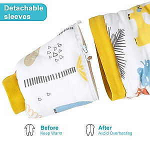MOEMOE BABY Baby Sleep Sack with Legs Winter, Thicken Baby Sleeping Bag, Wearable Blanket Baby with Sleeves, Tog 3.5 Toddler Sleep Sack with Feet, 12M-6T