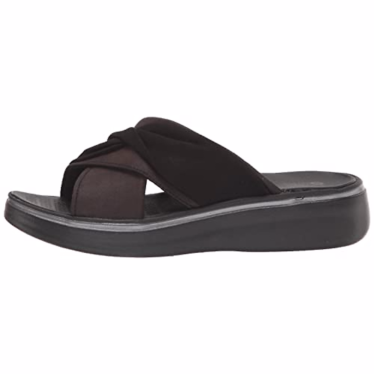 BZees Womens Take A Bow Slide Sandal Black 6.5 M