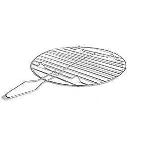 TAMYID Charcoal Grills, Fish Grilling Basket Circular Barbecue Net Metal Handle Barbecue Grill Mesh Rack Portable Barbecue Outdoor Tool Accessories