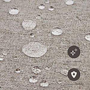 Babyletto Tuba Glider in Performance Grey Eco-Weave with Silver Base, Water Repellent & Stain Resistant, Greenguard Gold and CertiPUR-US Certified